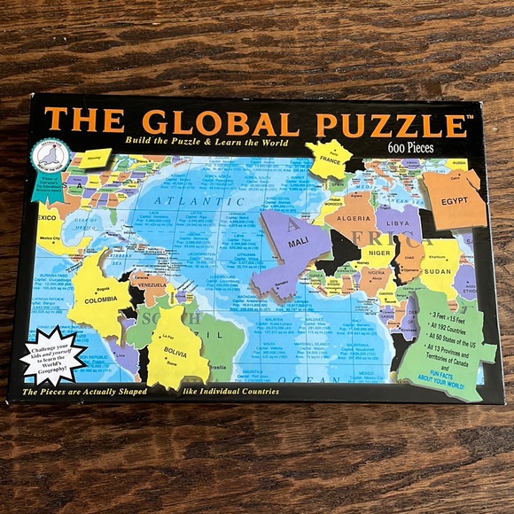 A Broader View | Toys | The Global Puzzle 60 Piece World Map Geography ...